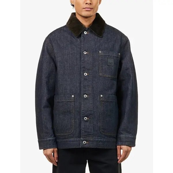 Loewe Corduroy-collar Denim Jacket
