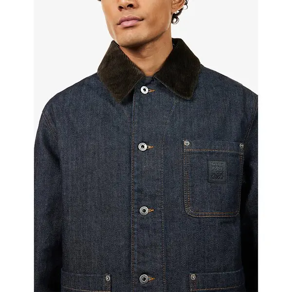 Loewe Corduroy-collar Denim Jacket