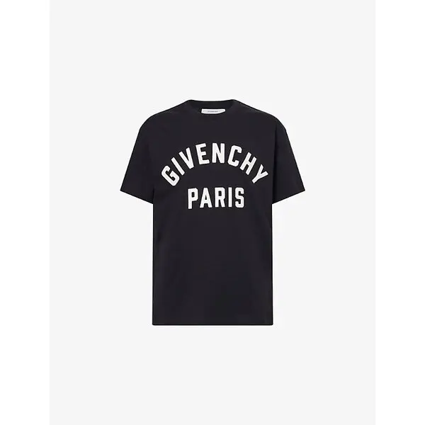 Givenchy Paris Crewneck Cotton-jersey T-shirt - Black / White