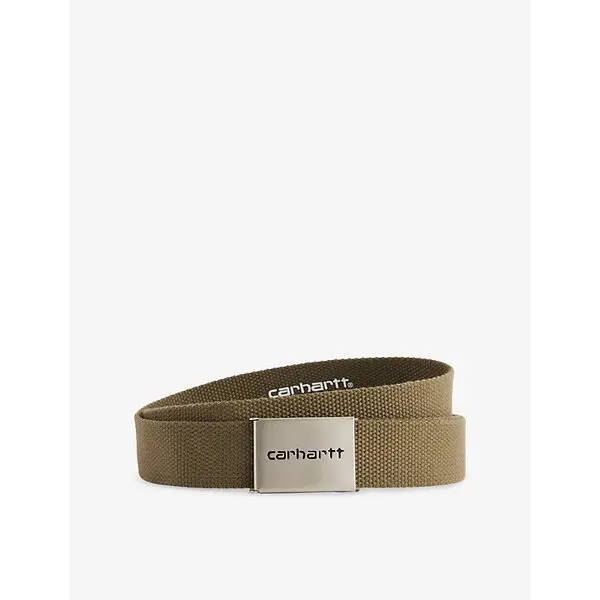Carhartt Work In Progress Clip Chrome Woven Belt - Brass