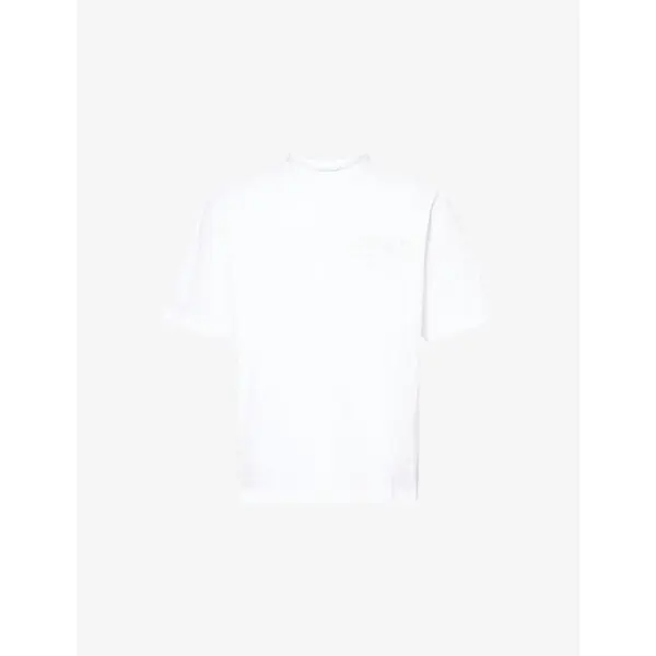 BELIER Logo-embroidered Short-sleeve Cotton T-shirt - White