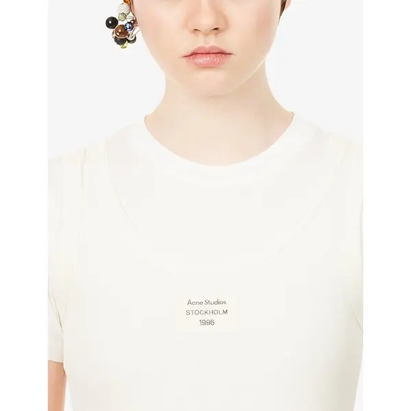 Acne Studios Ecleo Double-layer Stretch-cotton T-shirt