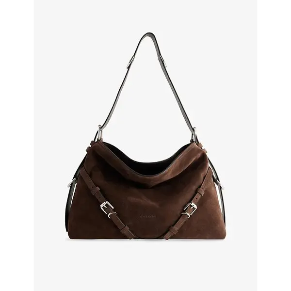 Givenchy Voyou Medium Suede Shoulder Bag