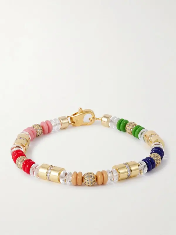 MARTHA CALVO Translucence Gold-plated, Enamel And Crystal Bracelet - Multi