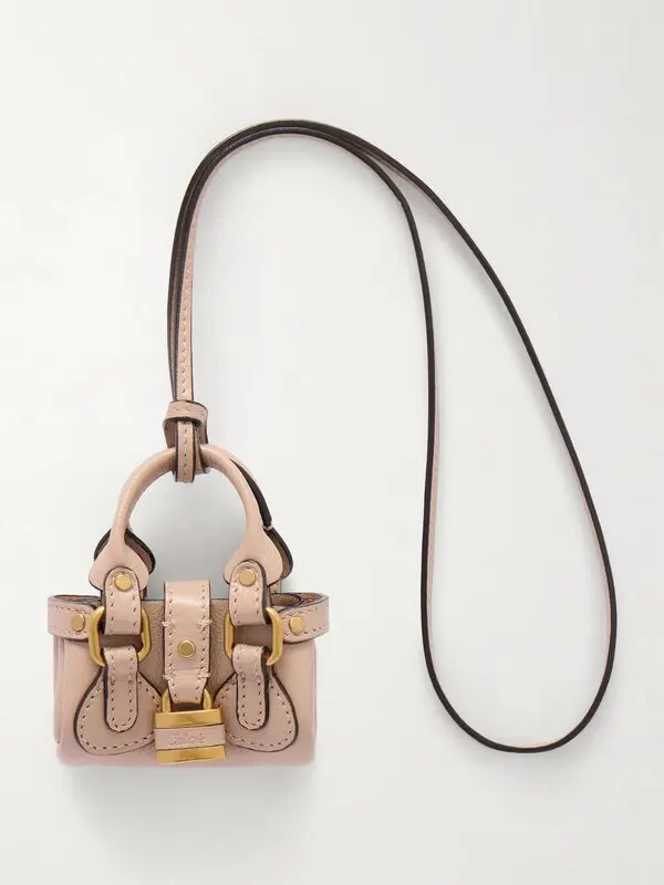 Chloé Mini Paddington Leather Keychain - Baby Pink