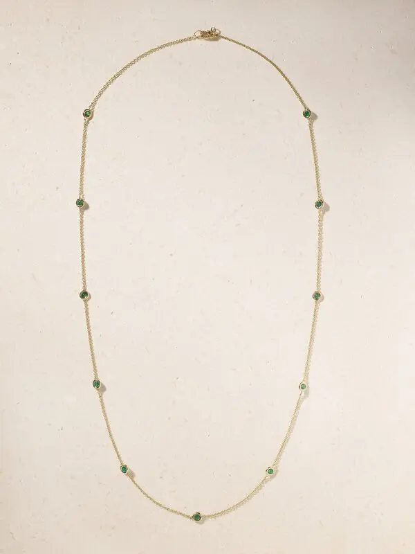 OCTAVIA ELIZABETH By The Pinch Emerald Necklace - Gold