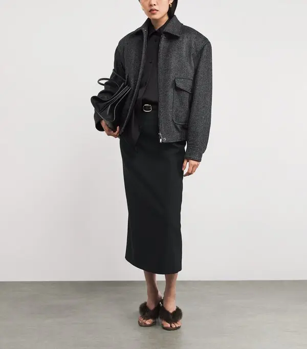 ROKSANDA Amel Crepe Pencil Midi Skirt