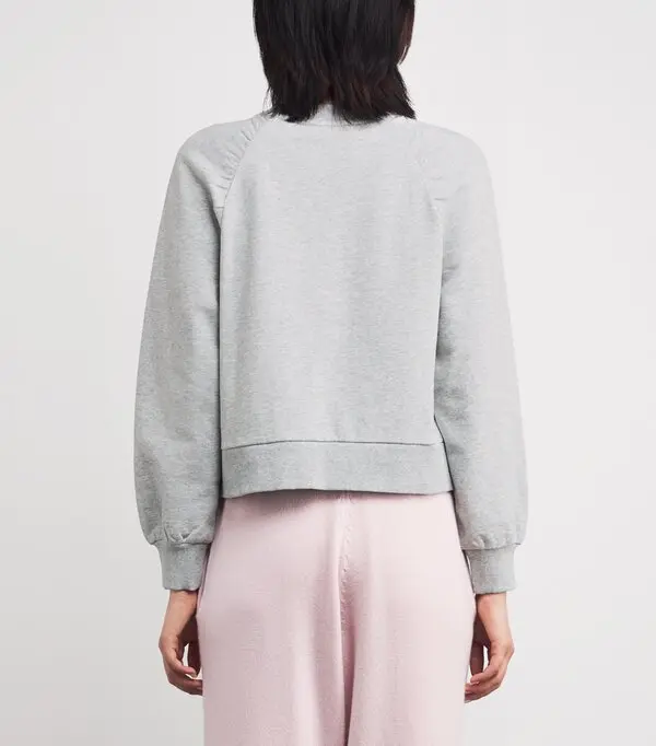 Paige Cotton Tricia Sweatshirt With Rhinestone Embellishments - Grey