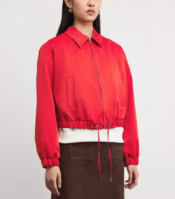 Claudie Pierlot Satin Jacket With Drawstring Hem