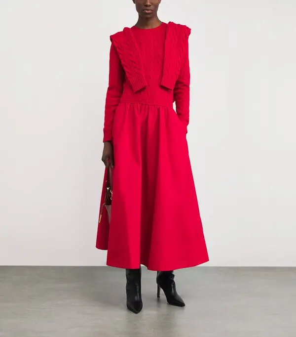 cable-knit cotton polo dress Short Sleeve Cotton Cable Knit Polo Dress