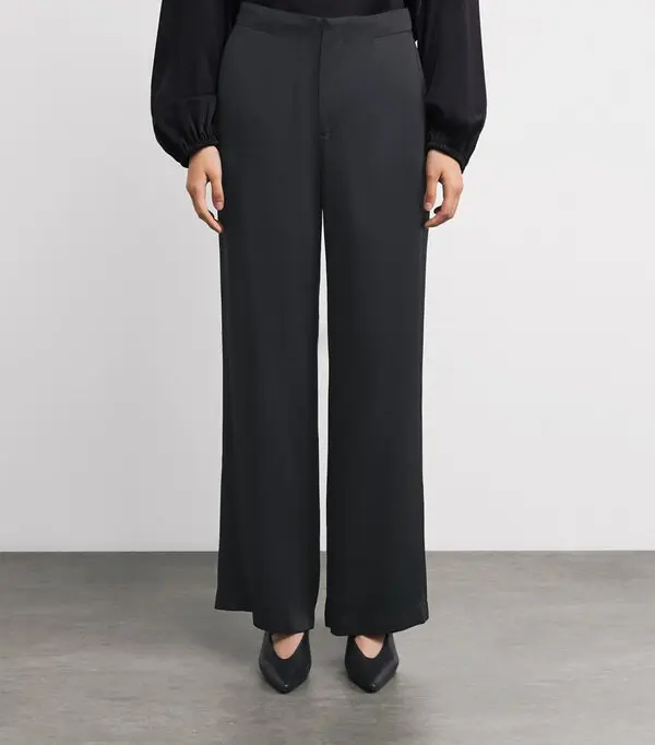 AERON Satin Vincent Wide-leg Trousers