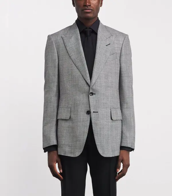 TOM FORD Wool-blend Herringbone Shelton Blazer