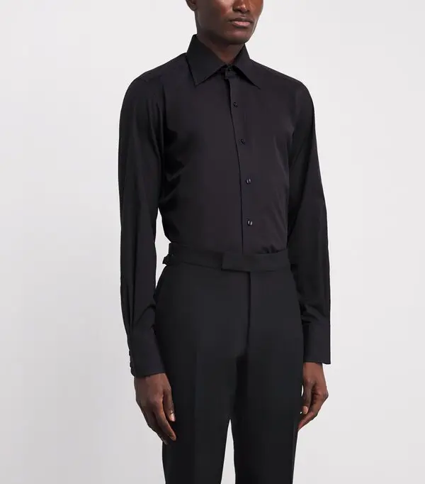TOM FORD Cotton Poplin Slim-fit Shirt - Black