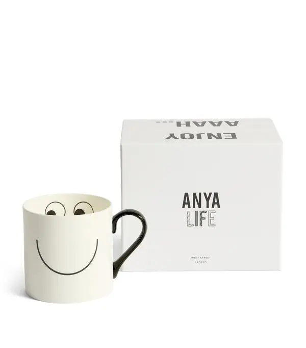 ANYA HINDMARCH Large Bone China Happy Eyes Mug - White