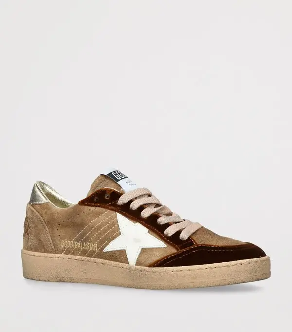 GOLDEN GOOSE Ball Star Suede Sneakers - Brown