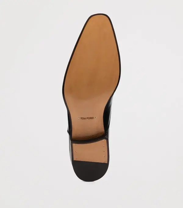 TOM FORD Burnished Leather Double Monk Shoes