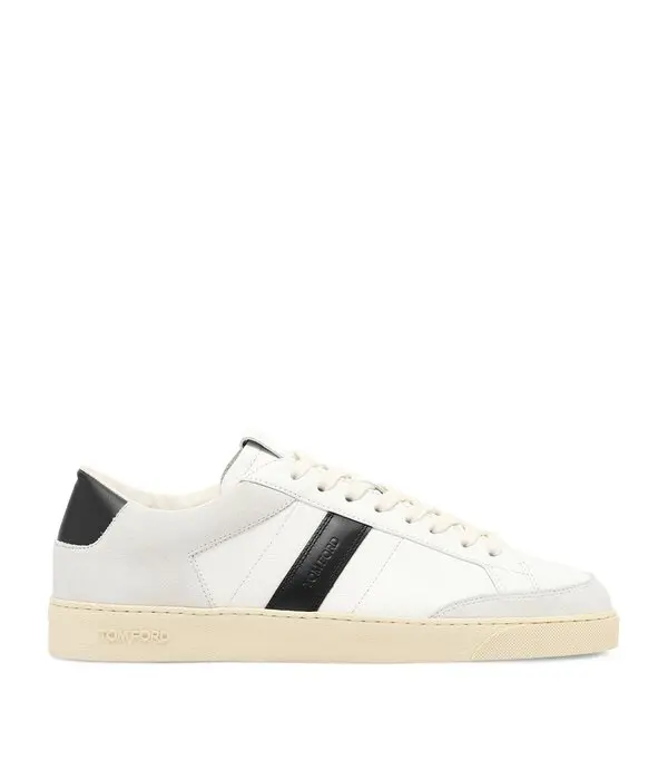 TOM FORD Leather T Sneakers - White