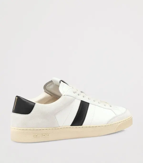 TOM FORD Leather T Sneakers - White