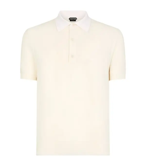 TOM FORD Cotton-silk Knitted Polo Shirt