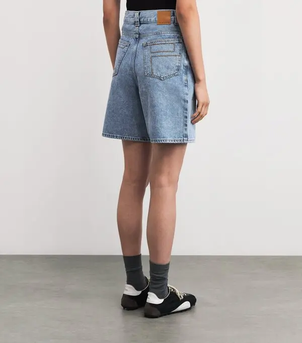 Claudie Pierlot Denim Bermuda Shorts - Blue