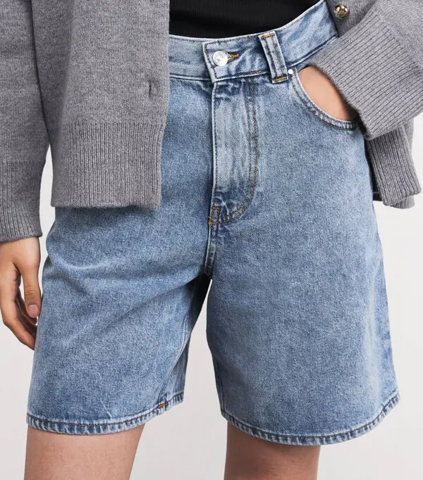 Claudie Pierlot Denim Bermuda Shorts - Blue