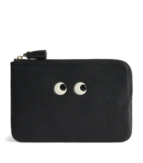 ANYA HINDMARCH Leather Eyes Loose Pocket - Black