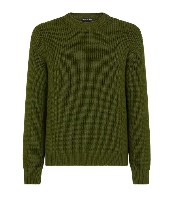 TOM FORD Wool Crew-neck Sweater - Green