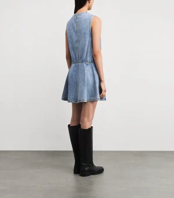 claudie pierlot denim dress Claudie Pierlot Denim Flared Mini Dress - Blue - 49% Off