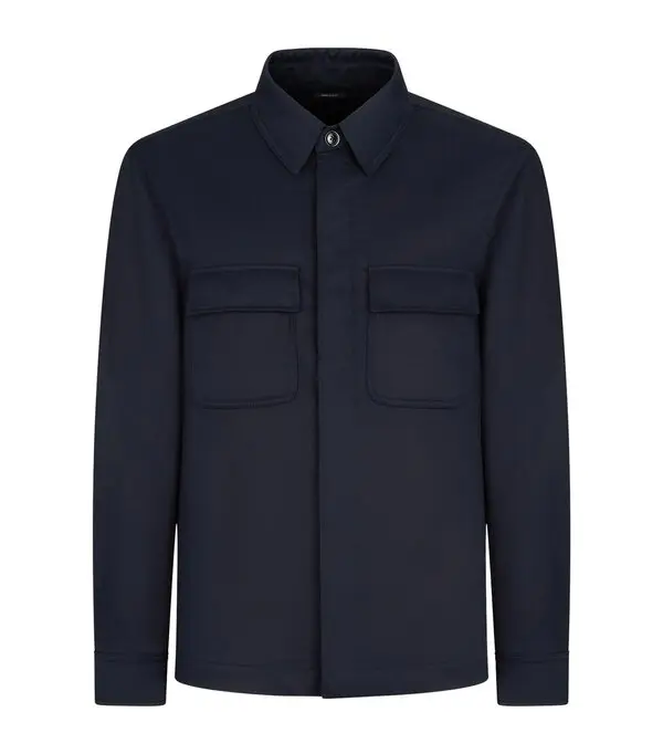 TOM FORD Leather-trim Overshirt