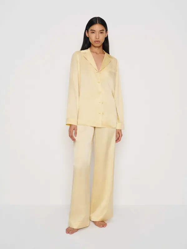 REFORMATION Ella Silk Set - Yellow