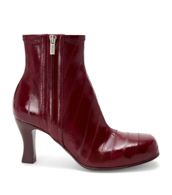 Loewe Eel Leather Bobine Ankle Boots