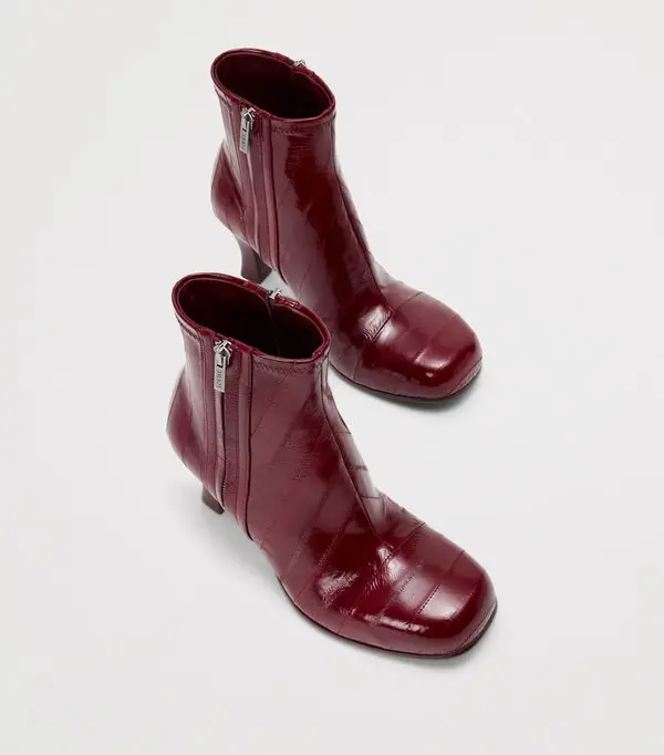 Loewe Eel Leather Bobine Ankle Boots