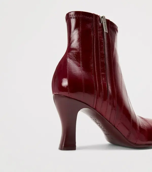 Loewe Eel Leather Bobine Ankle Boots