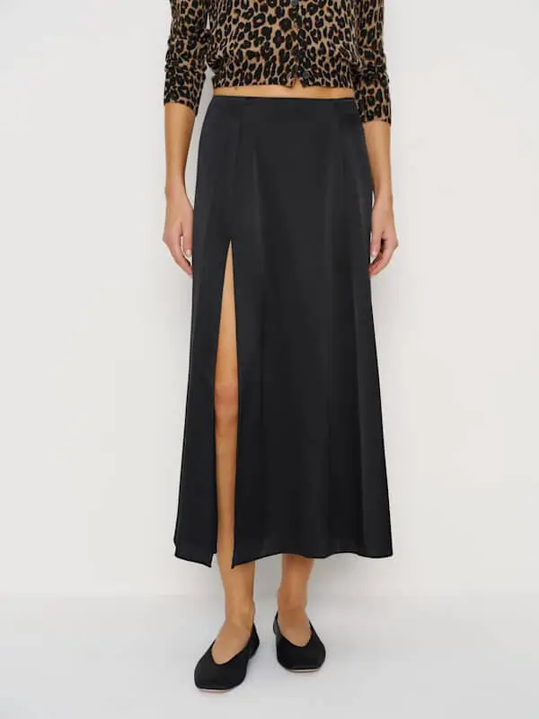 REFORMATION Zoe Silk Skirt