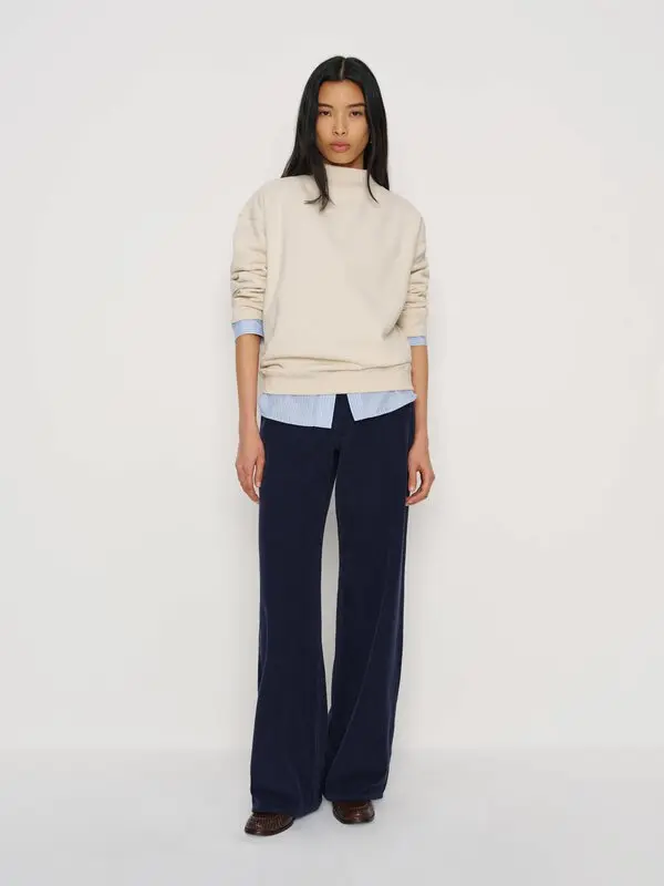 REFORMATION Jade Mock Neck Sweatshirt - Ivory
