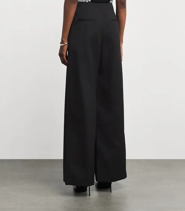 Claudie Pierlot Pleated Wide-leg Trousers - Black