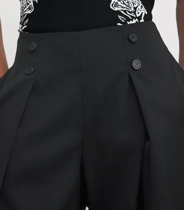 Claudie Pierlot Pleated Wide-leg Trousers - Black