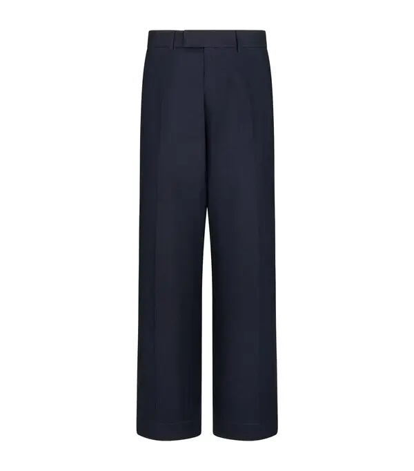 TOM FORD Cotton Tailored Trousers - Navy