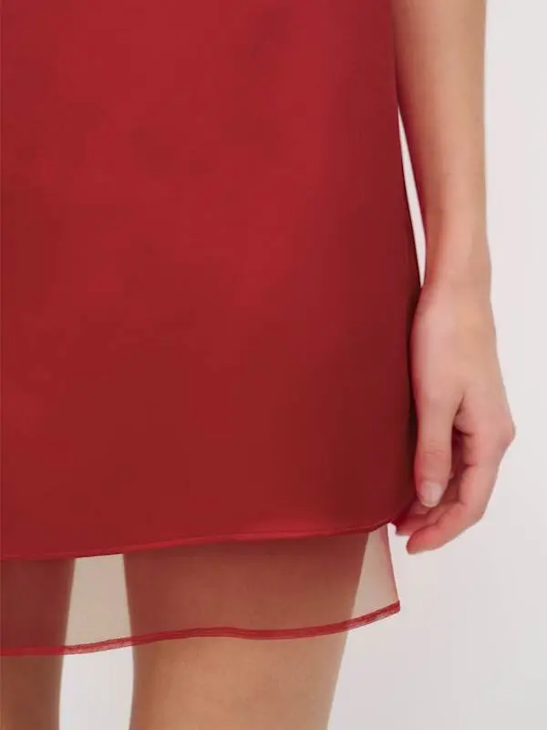 REFORMATION Idra Silk Dress - Red