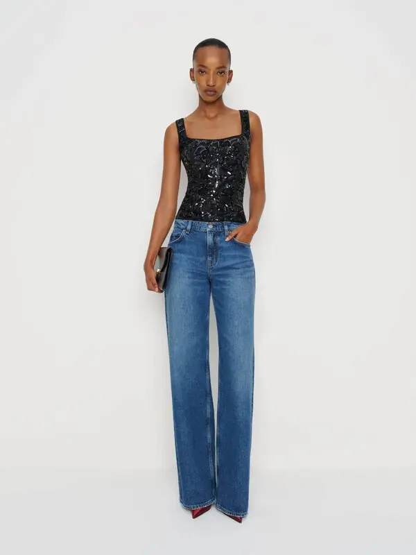 REFORMATION Hayes Sequin Top