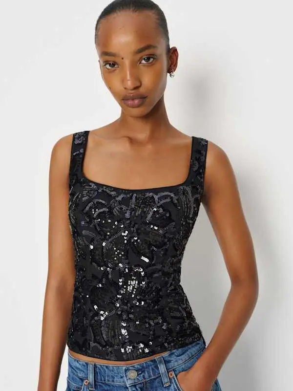 REFORMATION Hayes Sequin Top