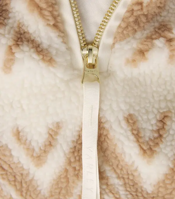 Varley Hendrik Faux Shearling Half-zip Sweatshirt - Ivory