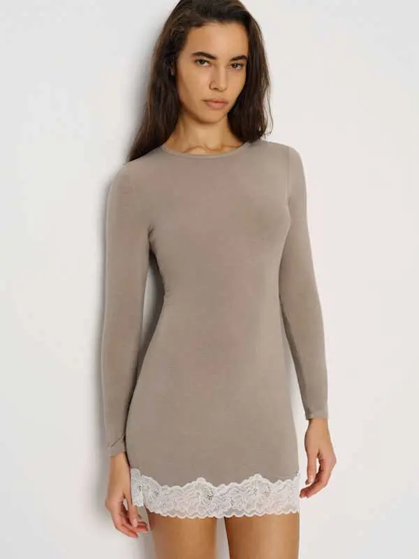 REFORMATION Hunter Knit Mini Dress - Grey