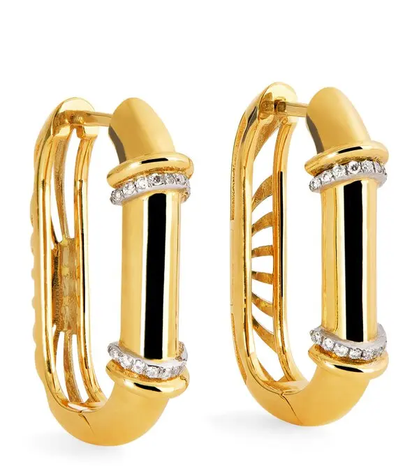 L'ATELIER NAWBAR Lot N93 Buoy Lock Diamond Earrings - Gold