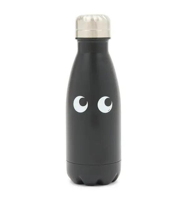 ANYA HINDMARCH Small Stainless Steel Eyes Water Bottle - Black