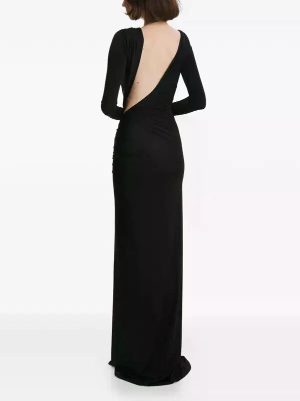 2310 STUDIO Draped Split Maxi Dress