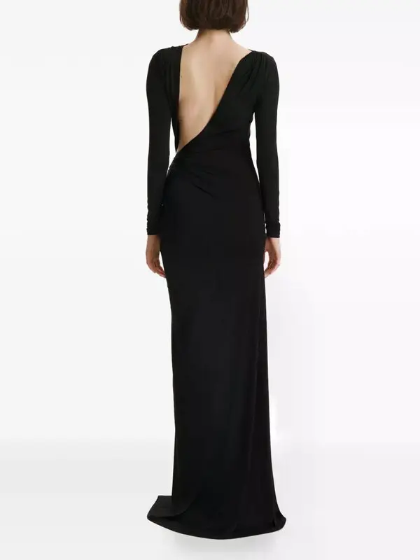 2310 STUDIO Draped Split Maxi Dress