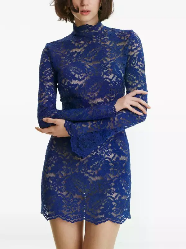 2310 STUDIO Lace Long-sleeves Mini Dress