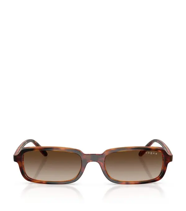 VOGUE Tortoiseshell Rectangular Sunglasses - Brown