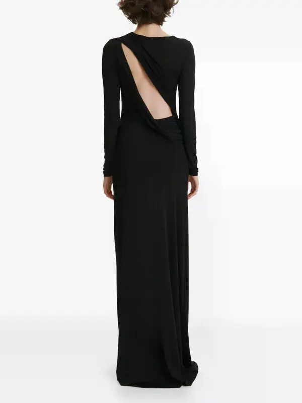 2310 STUDIO Long-sleeves Ruched Maxi Dress